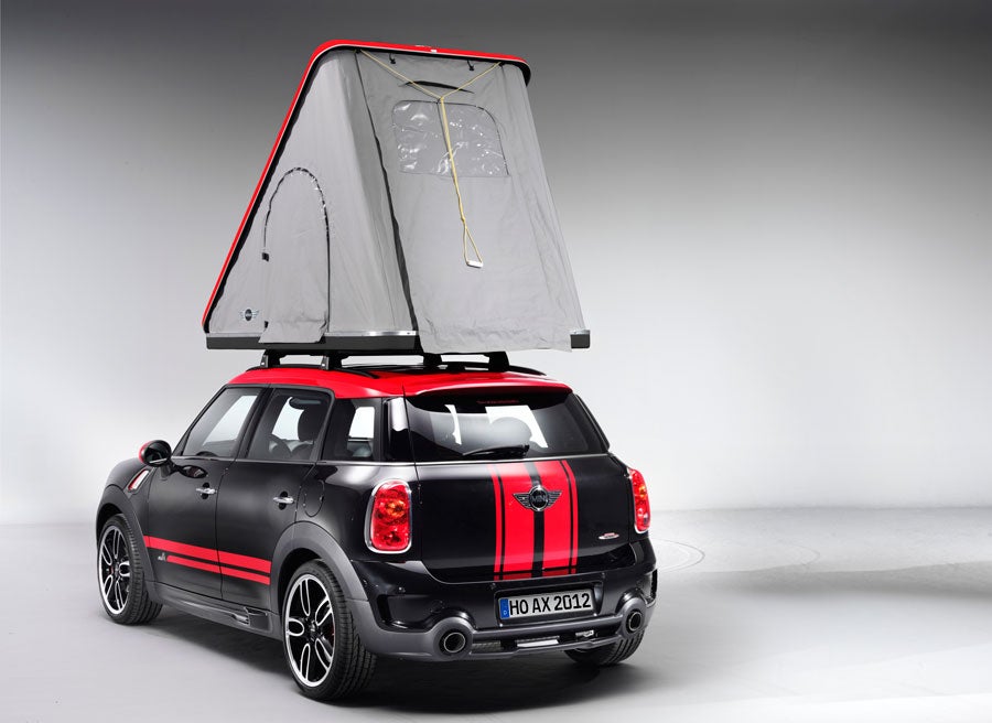 Mini Cowley Caravan y Swidon Roof-top Tent, accesorios de camping para ...