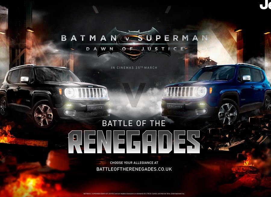 Edición especial del Jeep Renegade para la película de Batman y Superman